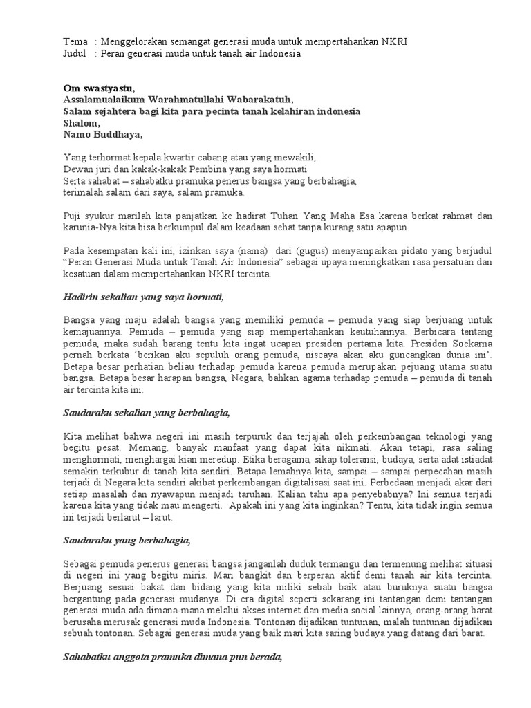 Pidato Pramuka Ii | PDF