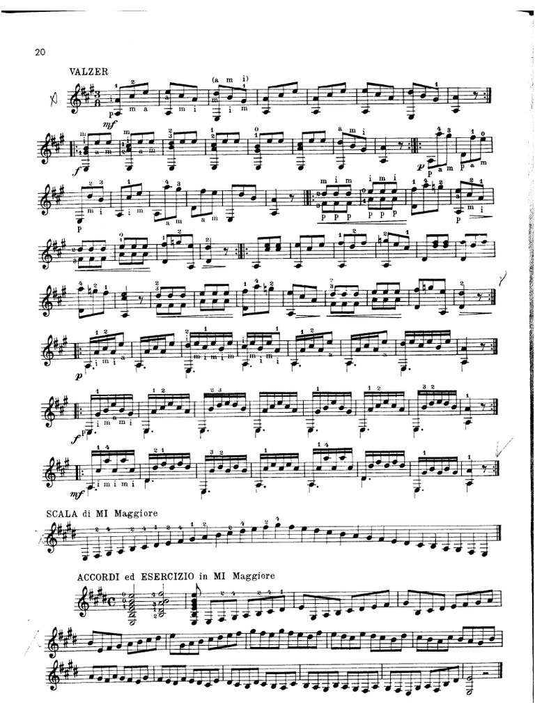 Vals en La - F. Carulli | PDF