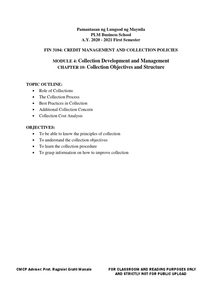 Collection Development and Management Collection Objectives and Structure | Download Free PDF ...