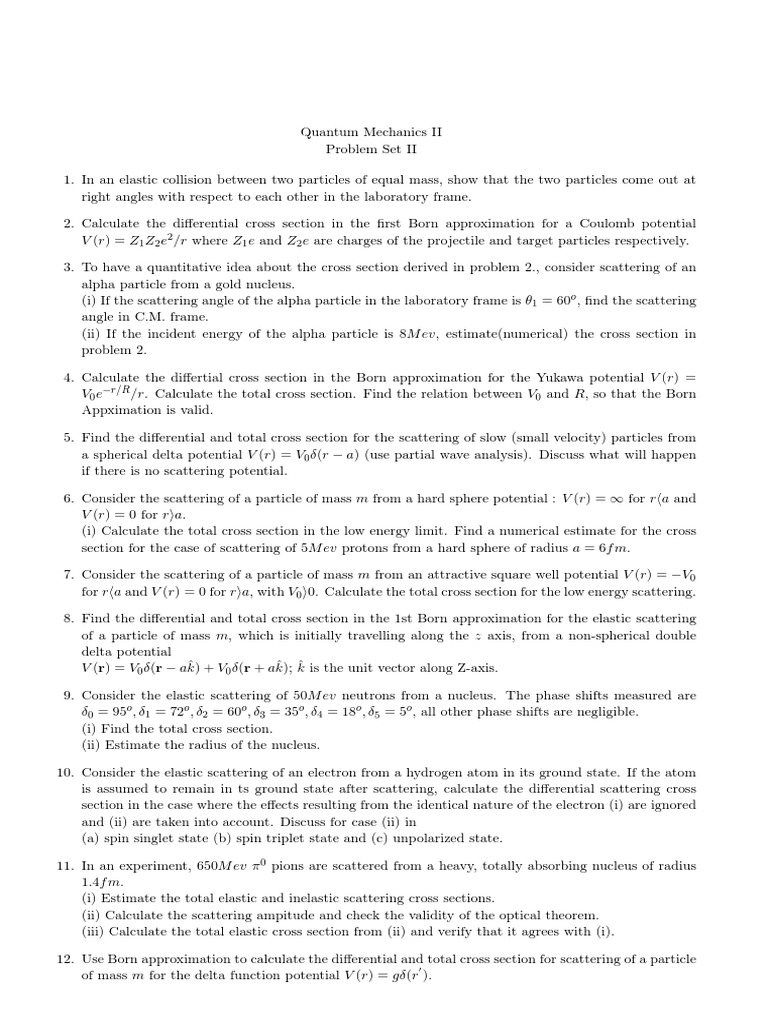 Untitled | PDF | Cross Section (Physics) | Scattering