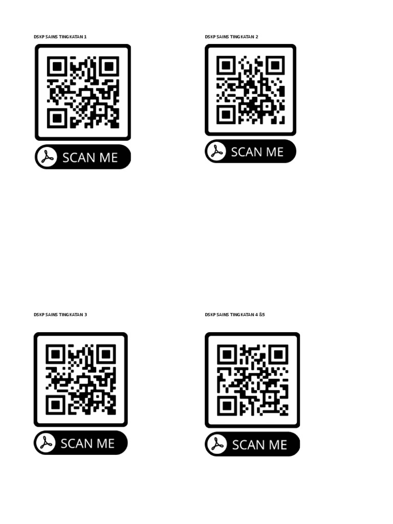 QR Code DSKP Sains | PDF