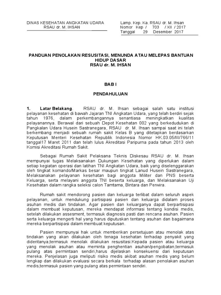 KRM REGULASI MENUNDA, MELEPAS BANTUAN HIDUP | PDF