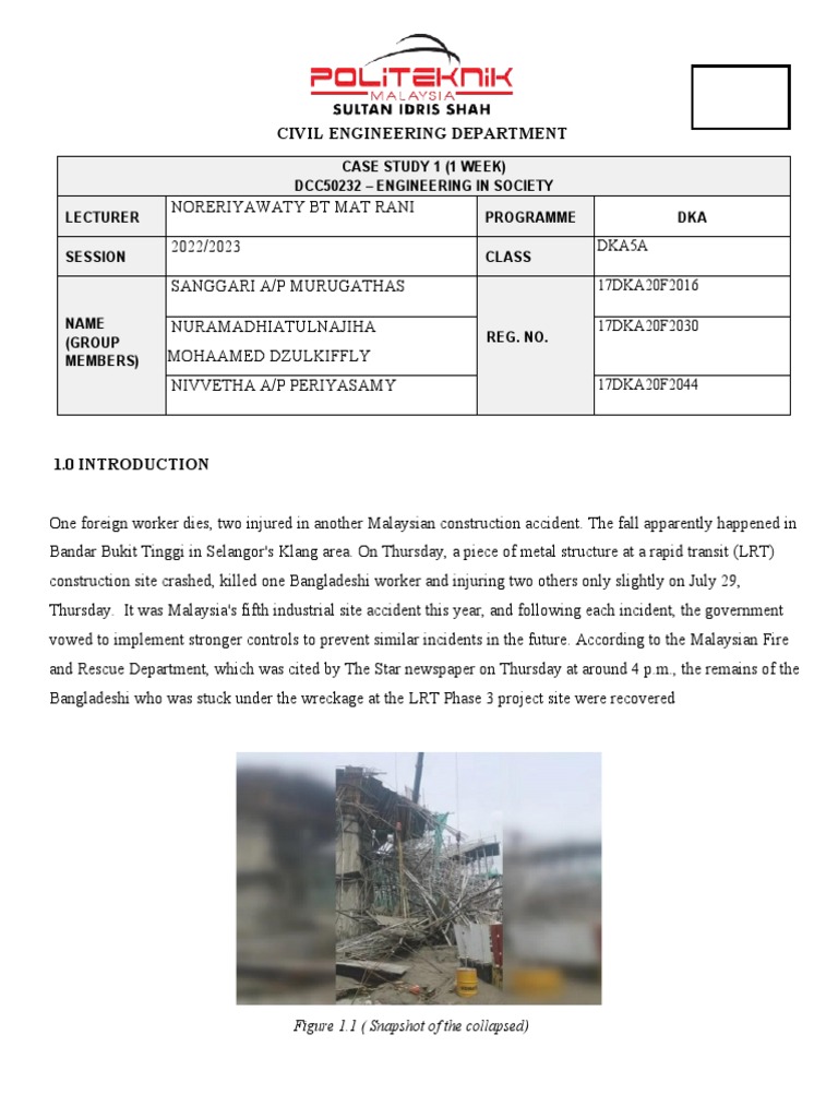 Case Study Report Society Pdf Occupational Safety And Health