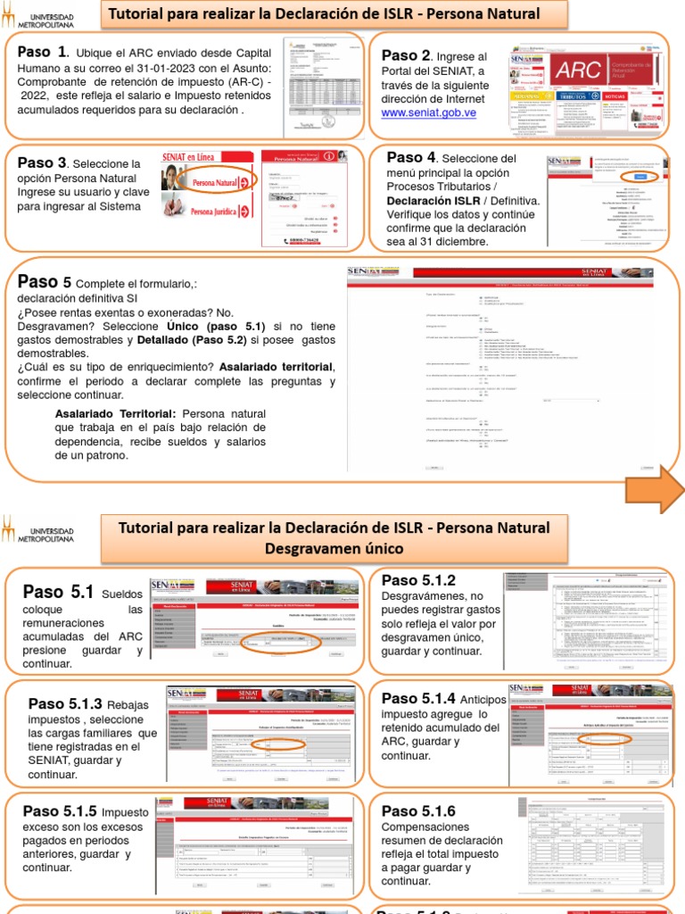 Guía ISLR Persona Natural 2023 | PDF | Salario | Impuestos