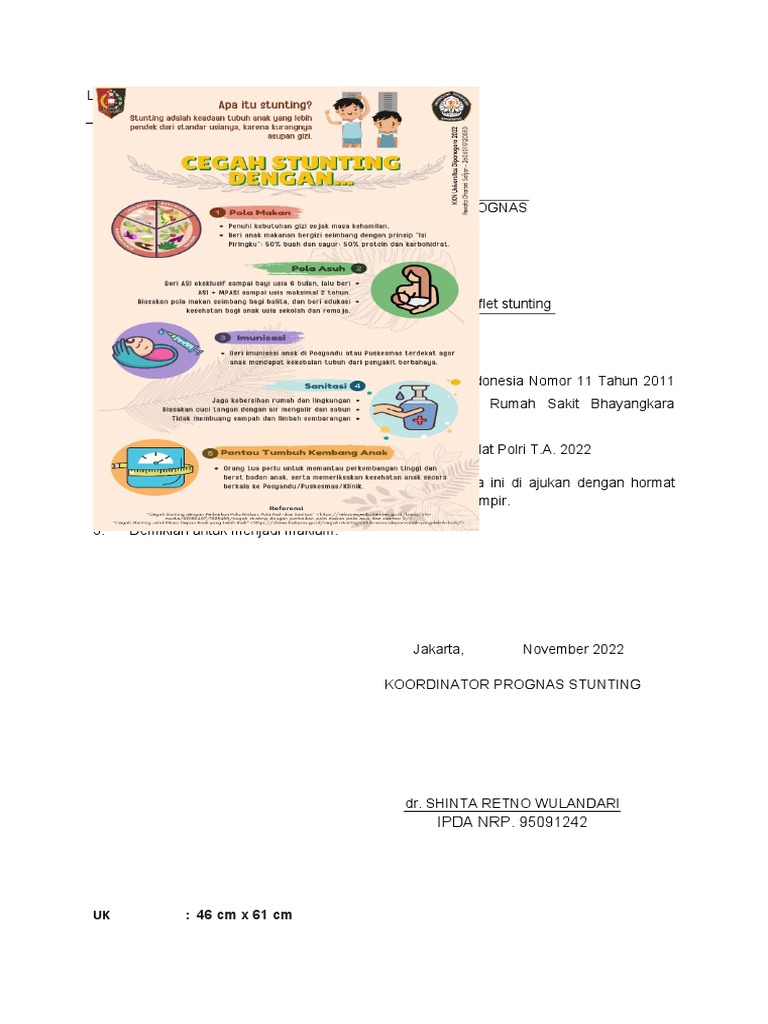 Poster Leaflet Stunting | PDF
