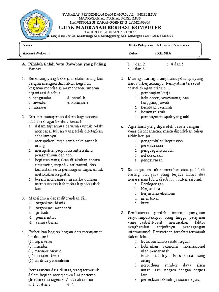 UMBK 12 MIA EKONOMI | PDF