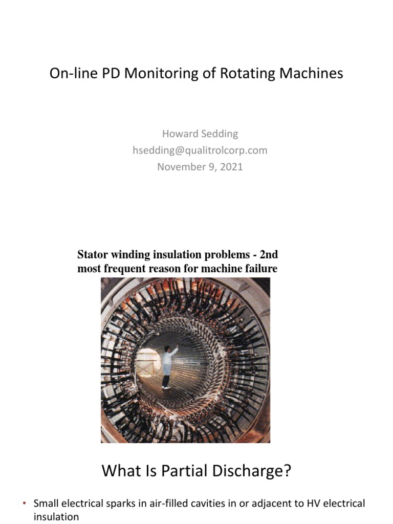 Online Monitoring of Partial Discharges in Motors and Generators | PDF ...