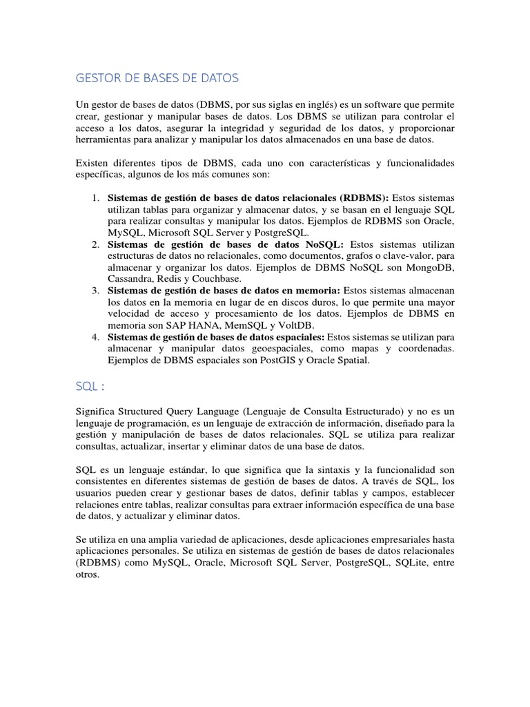 C5 Gestor de Bases de Datos | PDF | Mi sql | SQL