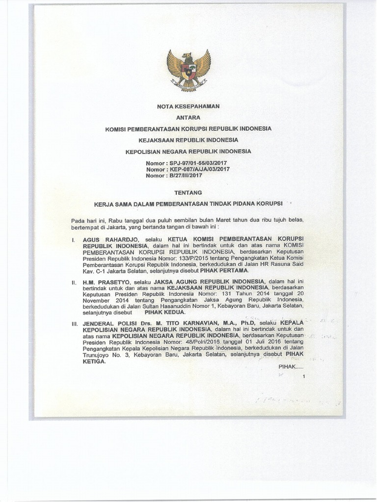 Nota_Kesepahaman_Kejaksaan_Polri | PDF