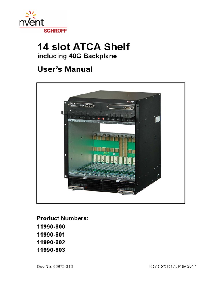14 Slot ATCA Shelf: User's Manual | PDF | Data Transmission | Computer ...