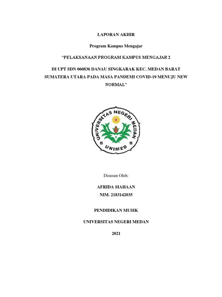 Laporan Akhir Kampus Mengajar Afrida FIX | PDF