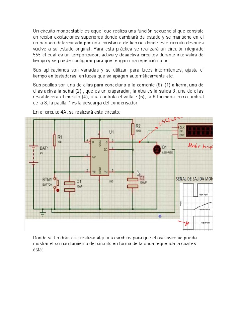 Circuito Monoestable 4A | PDF