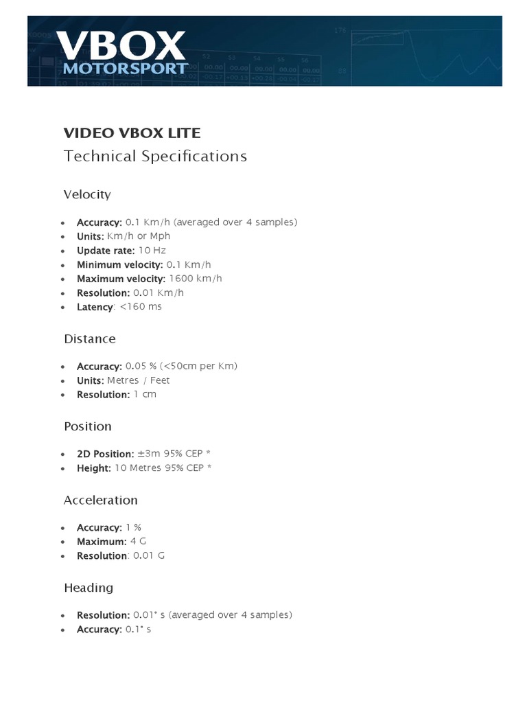 VIDEO VBOX LITE - Technical Specs | PDF | Usb Flash Drive | Dvd