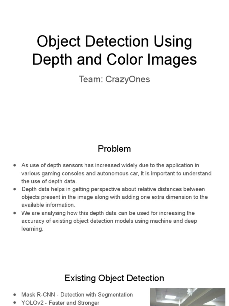 Object Detection Using Depth And Color Images Pdf