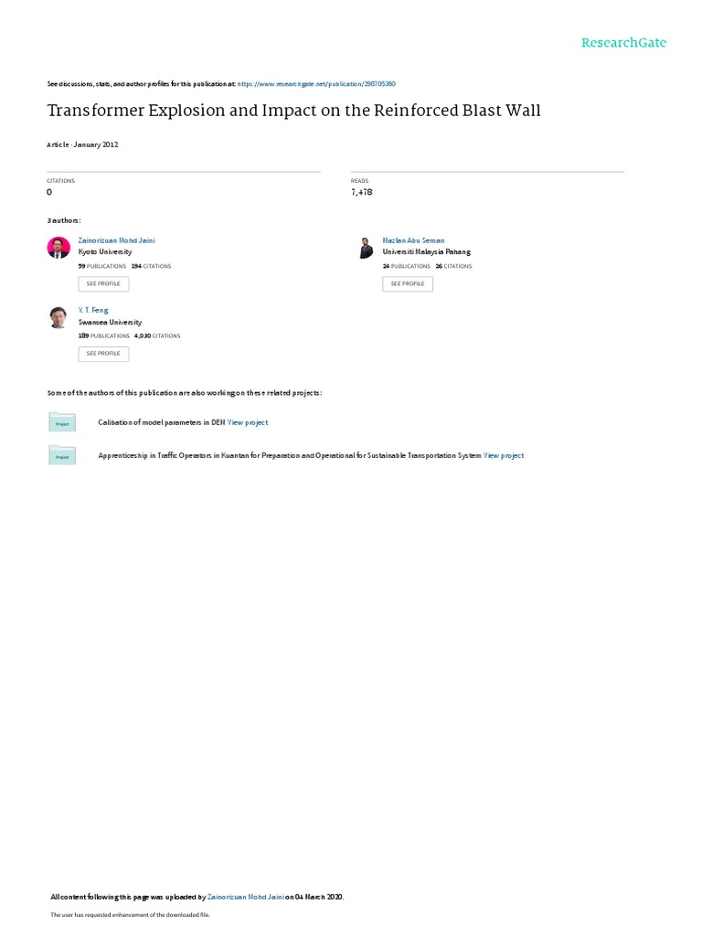 Transformer Blast Wall Impact | PDF | Fracture Mechanics | Fracture