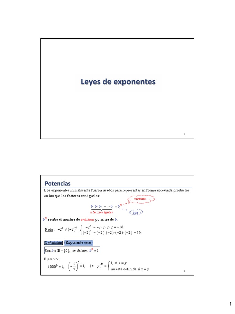 C4 Exponentes | PDF | Exponenciación | Álgebra
