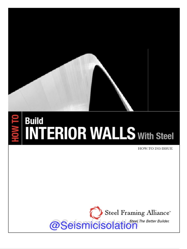 AISI How To Build INTERIOR WALLS With Steel | PDF | Framing (Construction) | Screw
