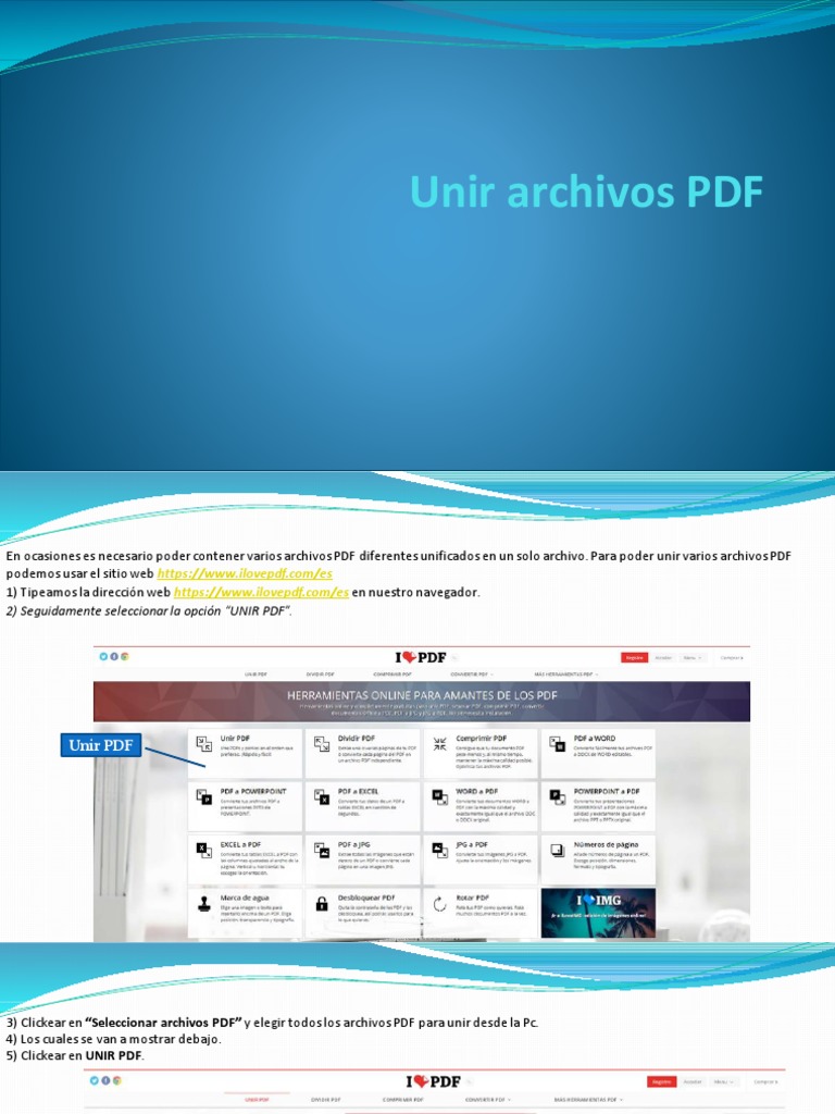 Cómo Unir Archivos PDF Fácilmente | PDF