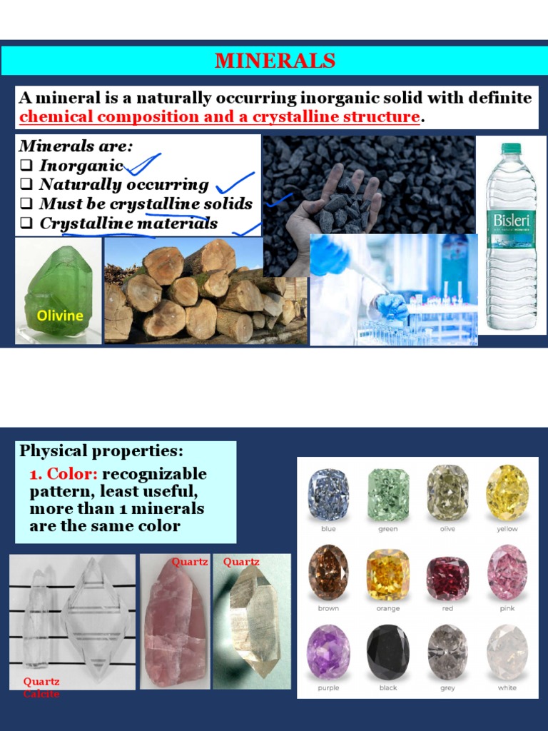 An Overview of Minerals, Rock Types, and Their Distinguishing Physical ...