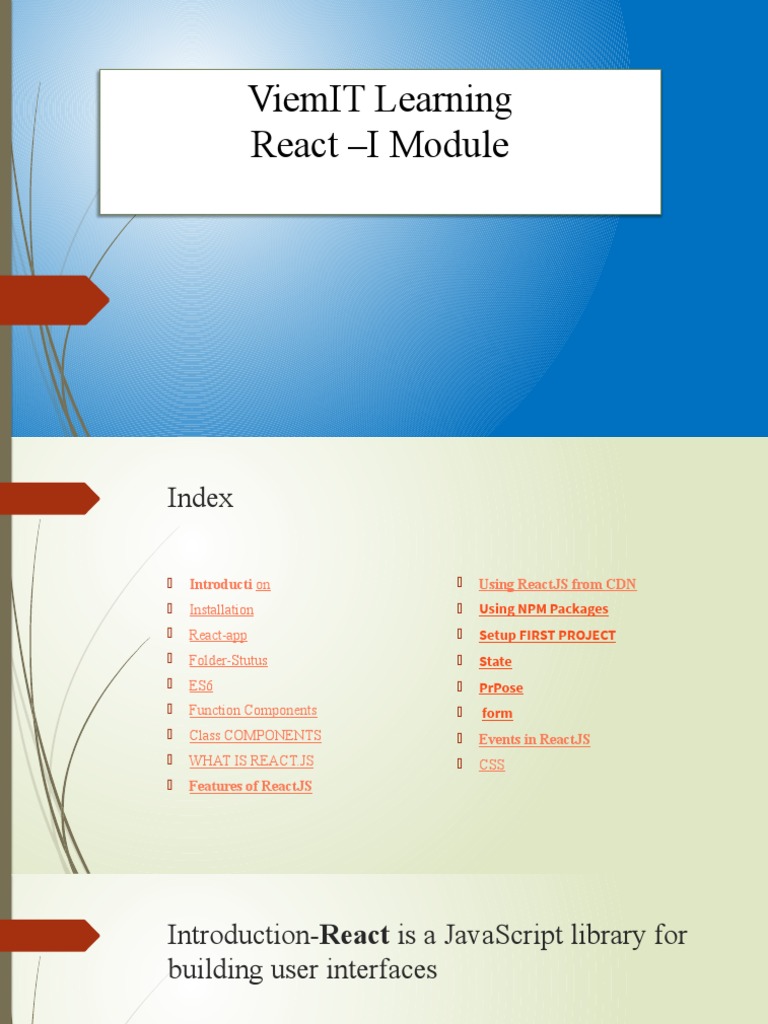 React Basic | PDF | Java Script | Software Development