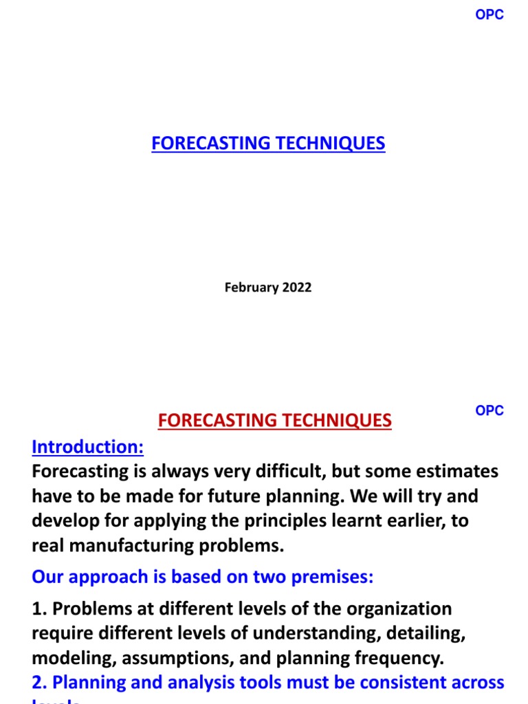 Forecasting Models - Slides | PDF | Forecasting | Regression Analysis Forecasting Models - Slides | PDF | Forecasting | Regression Analysis