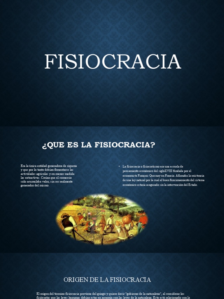 Origen y Concepto de la Fisiocracia | PDF | Riqueza | Teorías filosóficas