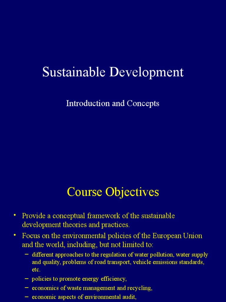 Notes On Sustainable | PDF | Sustainability | Sustainable Development