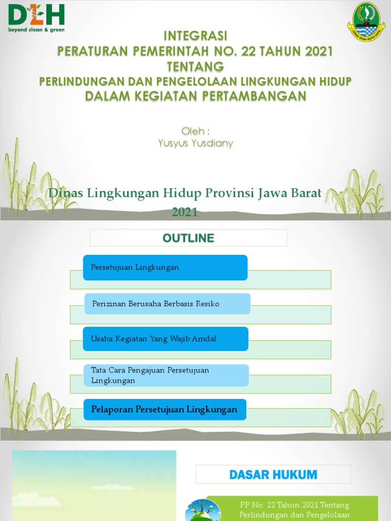 Sosialisasi PP No. 22 Tahun 2021-Revisi | PDF