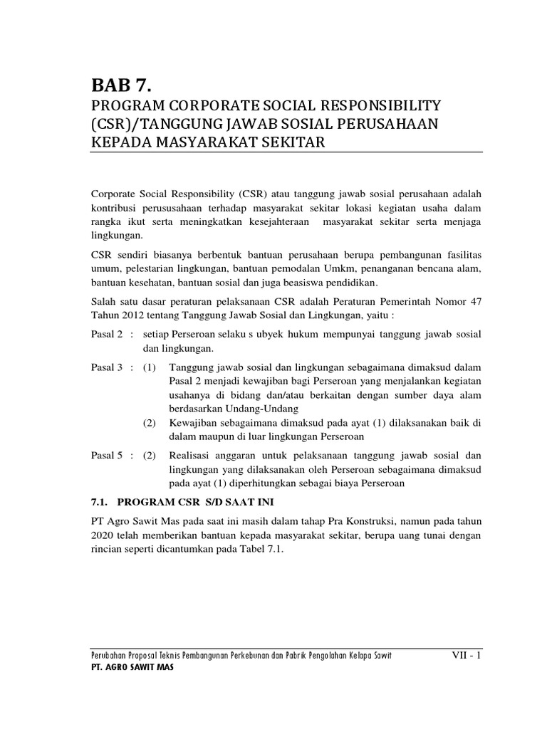 Bab 7 CSR - Asm | PDF