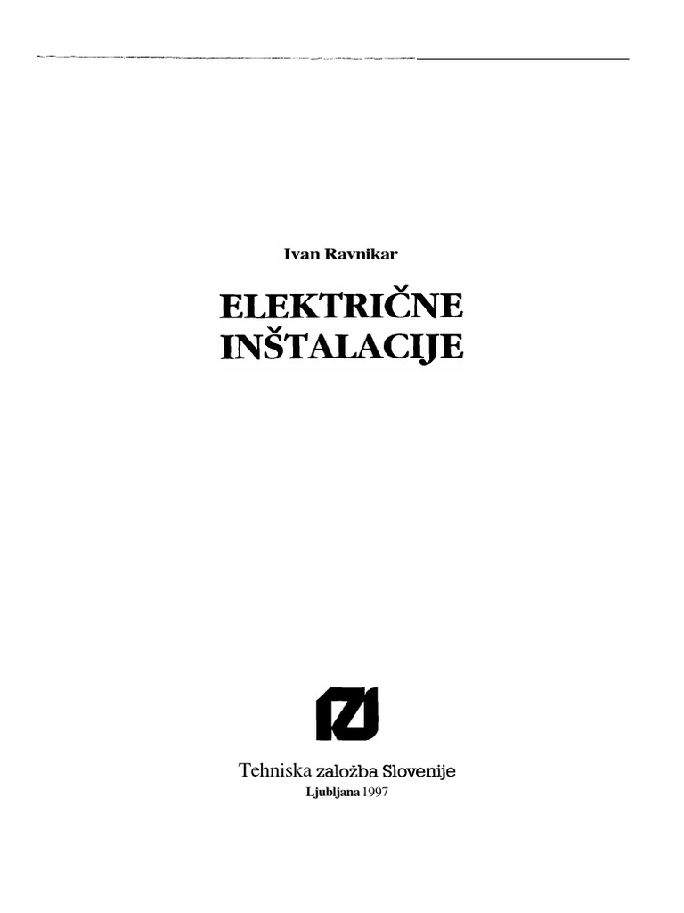 Električne Inštalacije-Ivan Ravnikar | PDF