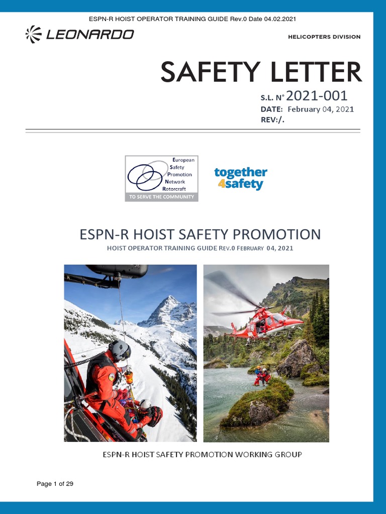 Safety Letter: Espn-R Hoist Safety Promotion | Download Free PDF ...