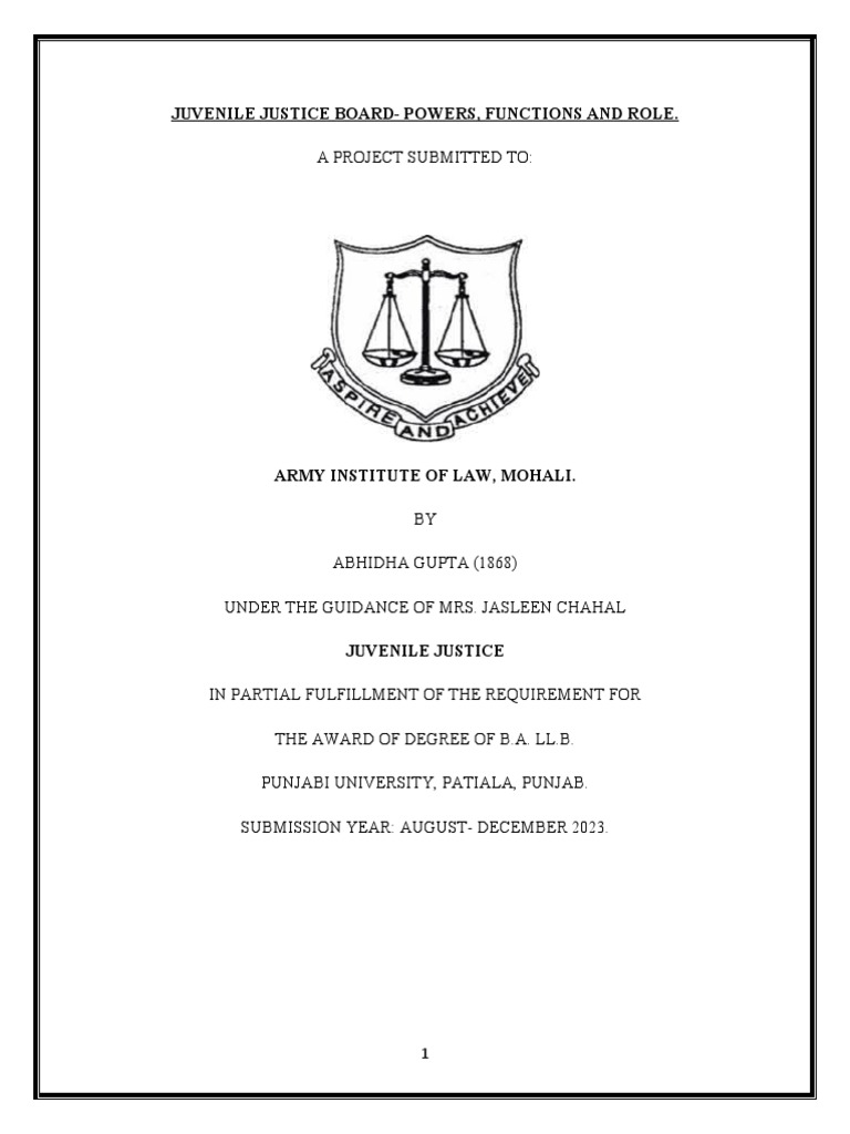 Juvenile Justice Board | Download Free PDF | Magistrate | Juvenile Court