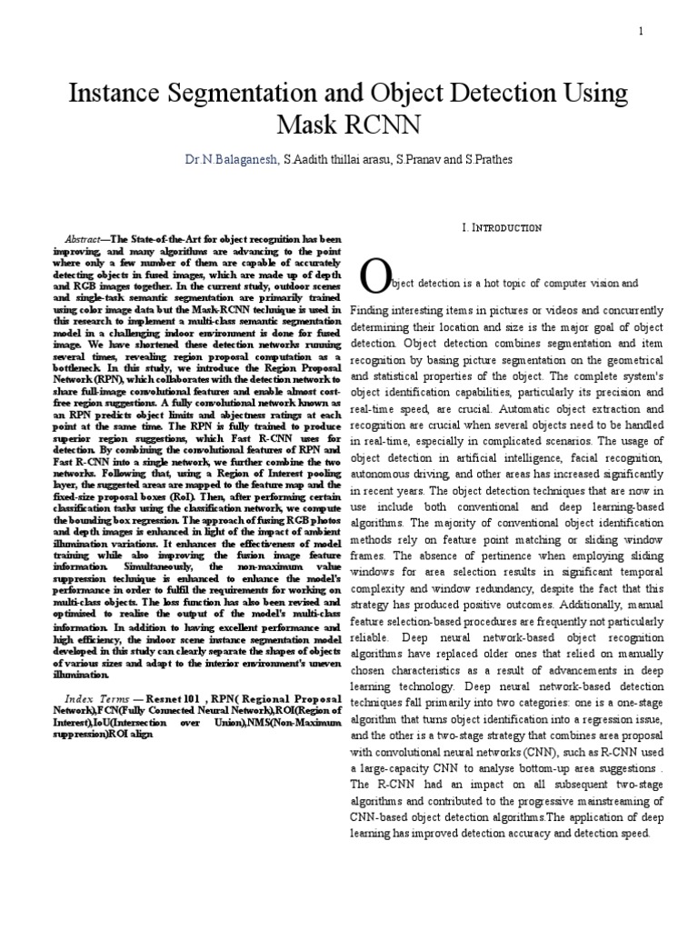 Mask R-CNN for Multi-Class Semantic Segmentation of Indoor Scenes Using Fused RGB and Depth ...