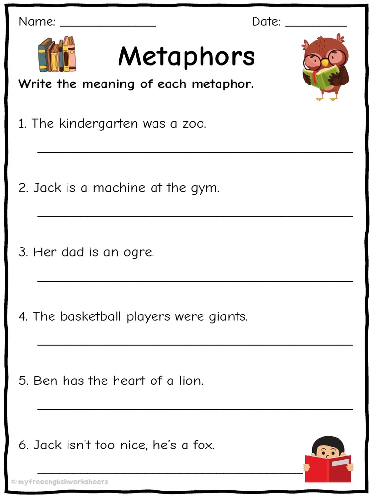 Understanding Metaphors for Kids | PDF | Sports & Recreation