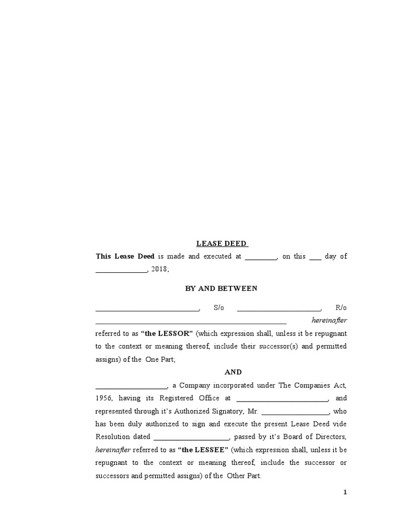 Draft Lease Agreement | PDF | Lease | Assignment (Law)