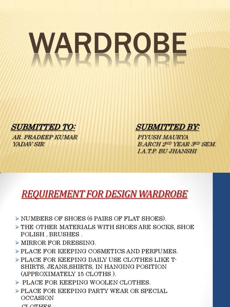 Wardrobe Litrature Study | PDF | Lifestyle