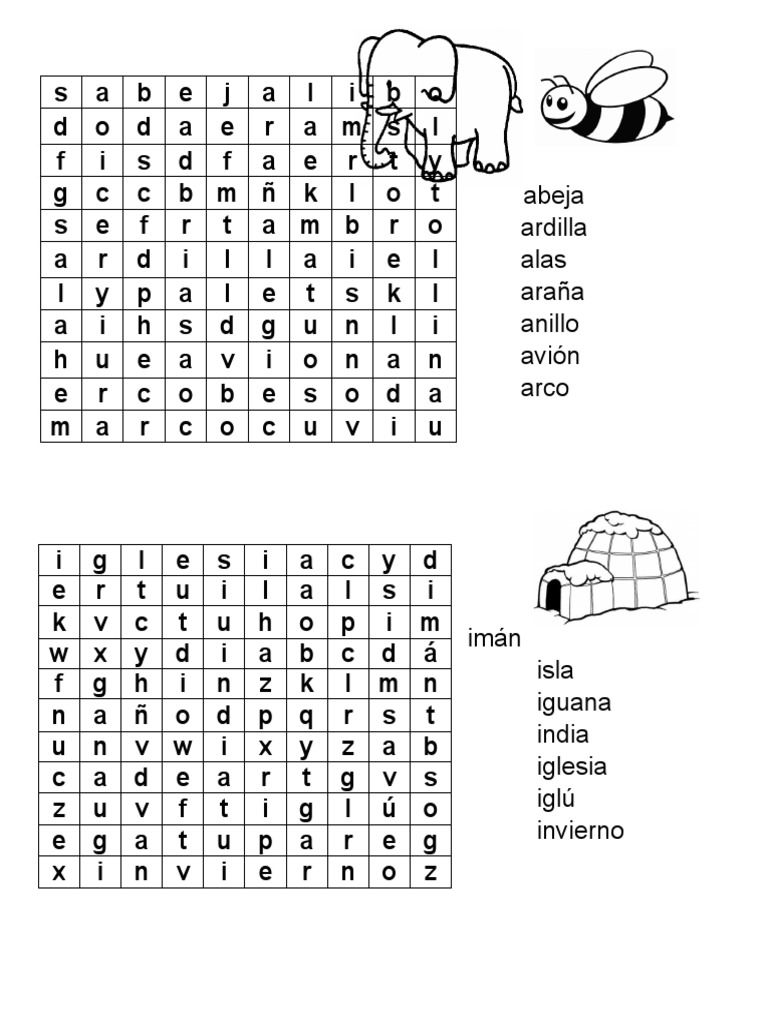 Sopa de Letras Abecedario | PDF