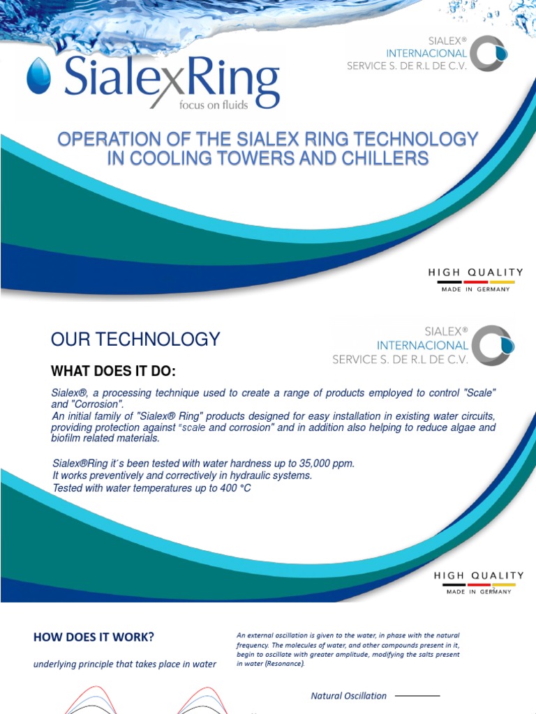 Operation of The Sialex Ring Technology in Cooling Towers and Chillers ...