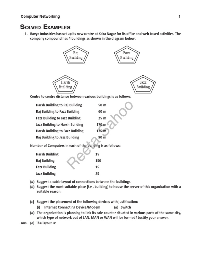 Computer Networking Layout And Device Placement Pdf Computer Network Network Topology 