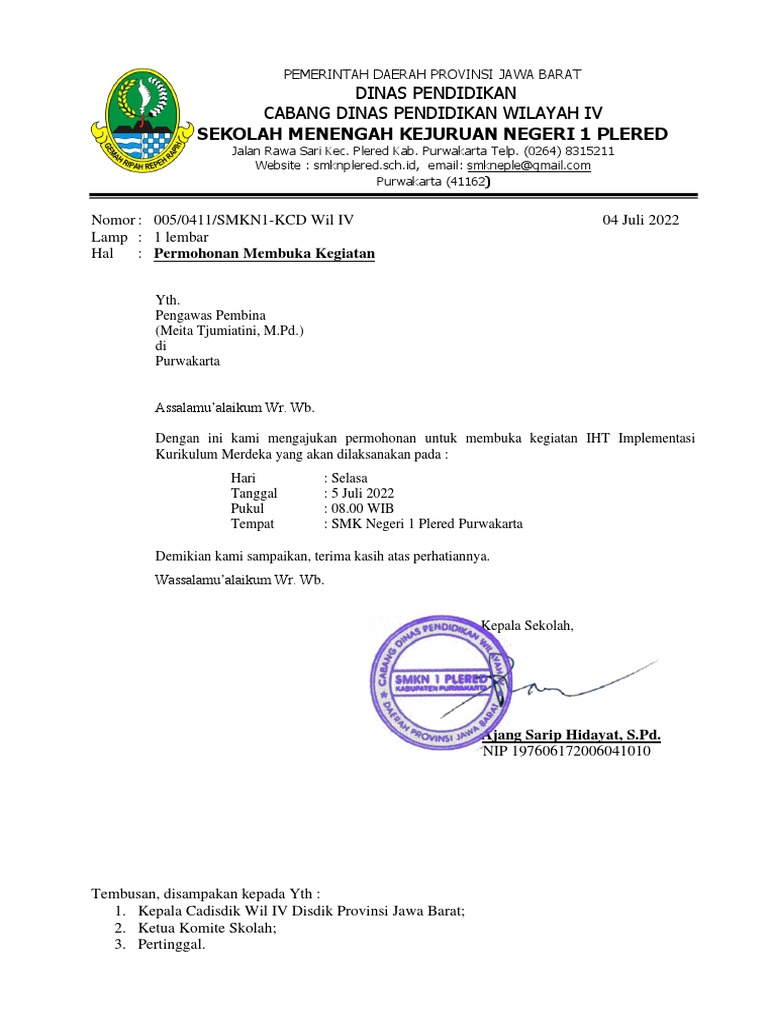 Surat Permohonan Membuka Kegiatan | PDF Surat Permohonan Membuka Kegiatan | PDF