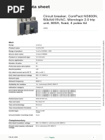 Product Data Sheet: Circuit Breaker Compact Ns1600N, 50 Ka at 415 Vac ...
