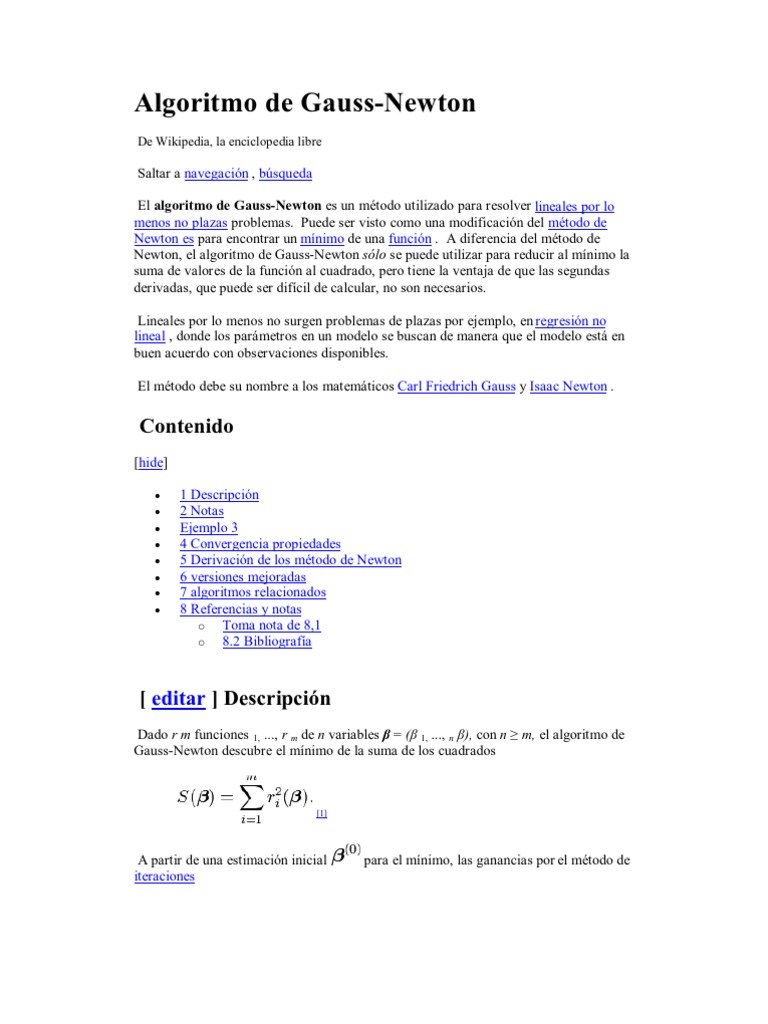 Algoritmo de Gauss | PDF | Algoritmos | Áreas de informática