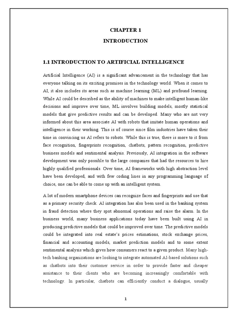 Impact of Artificial Intelligence in Financial Services Industry | PDF ...