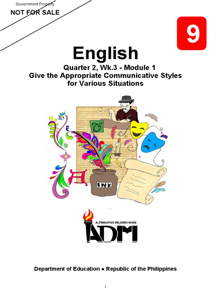 English: Quarter 2, Wk.3 - Module 1 Give The Appropriate Communicative ...