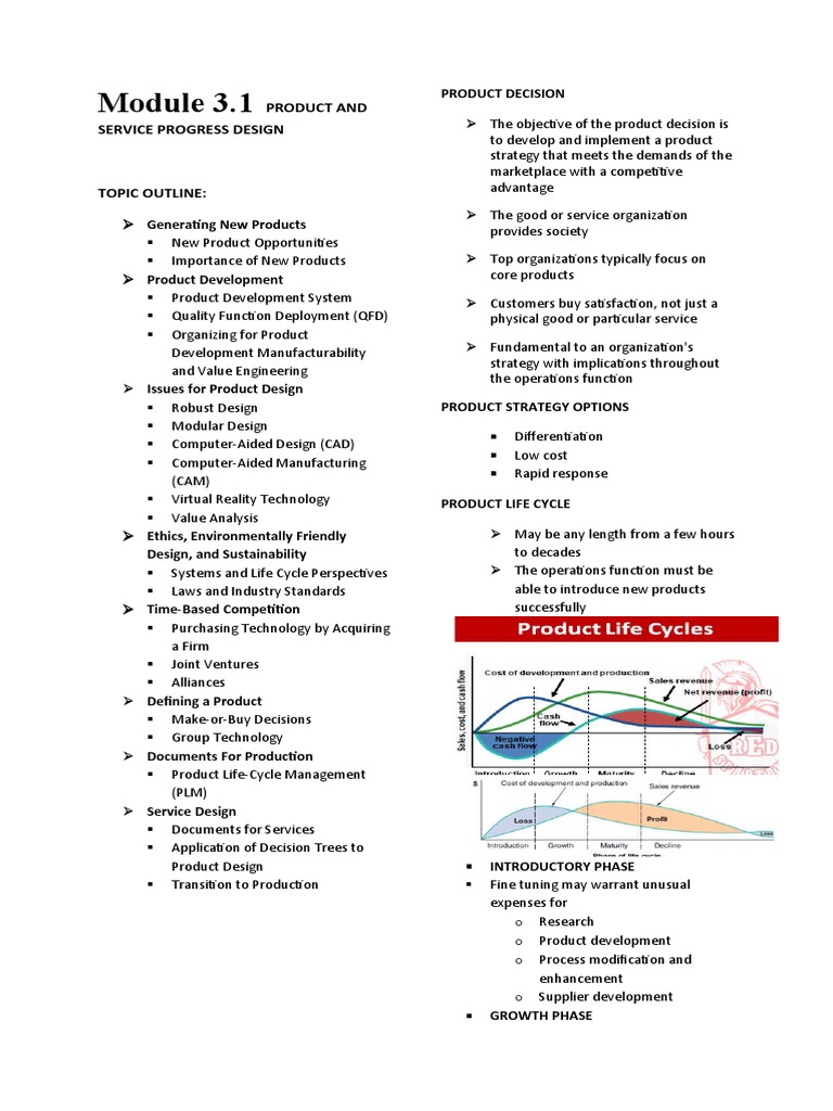 Product Design and Development Strategies | PDF | Product Lifecycle ...