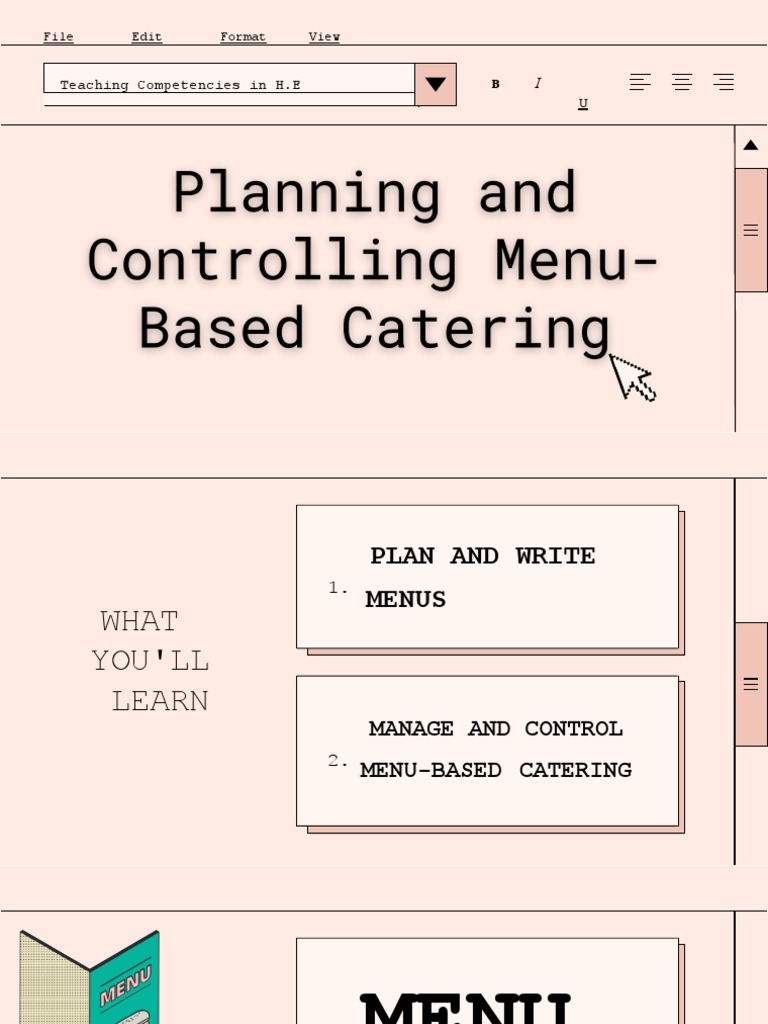 Planning and Controlling Menu Based Catering | PDF