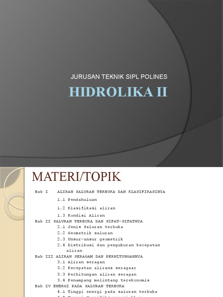 Hidrolika Ii - Bab 5 | PDF