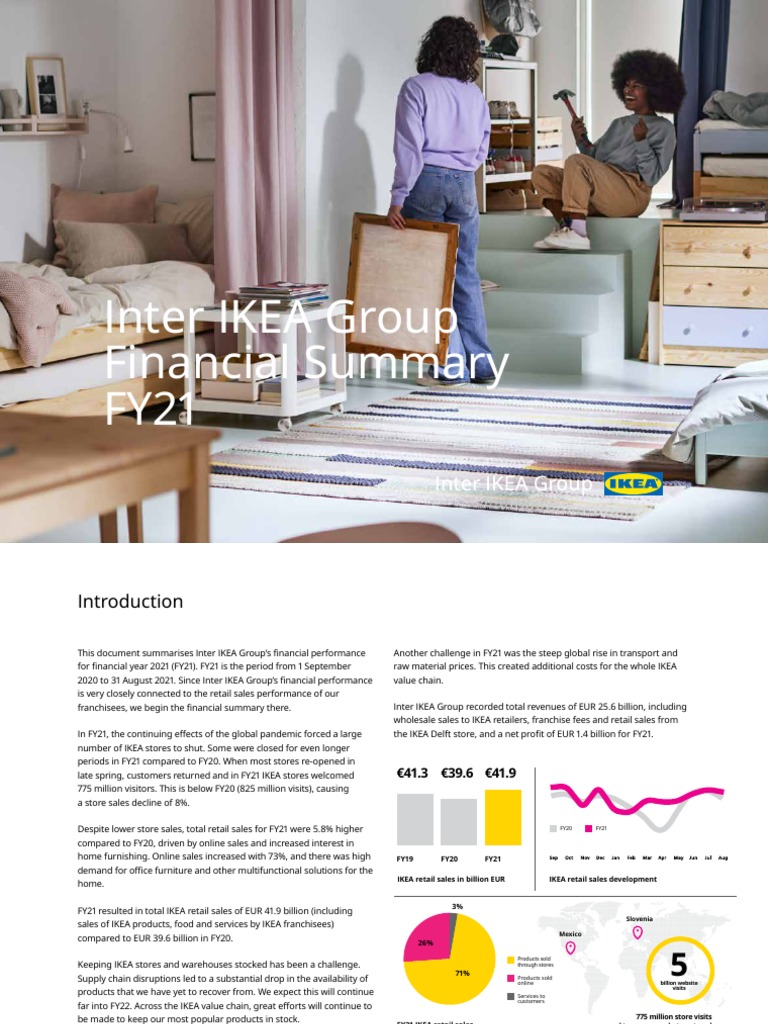Inter IKEA Group Financial Summary FY21 3 | PDF | Franchising | Taxes
