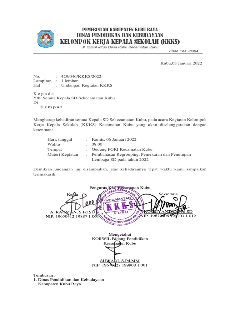 undangan rapat K3S kubu jadi | PDF