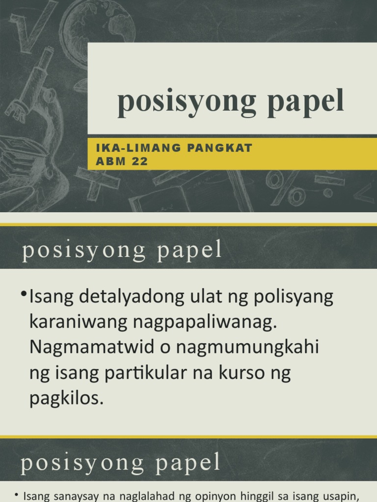 Posisyong Papel | PDF
